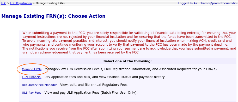 Get an FCC Username and FRN (FCC Registration Number) – Prometheus ...