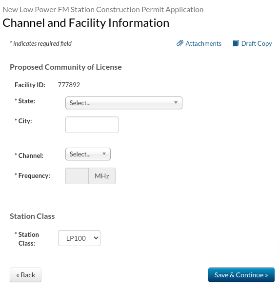FCC Low Power FM Application, Technical Sections – Prometheus Radio Project